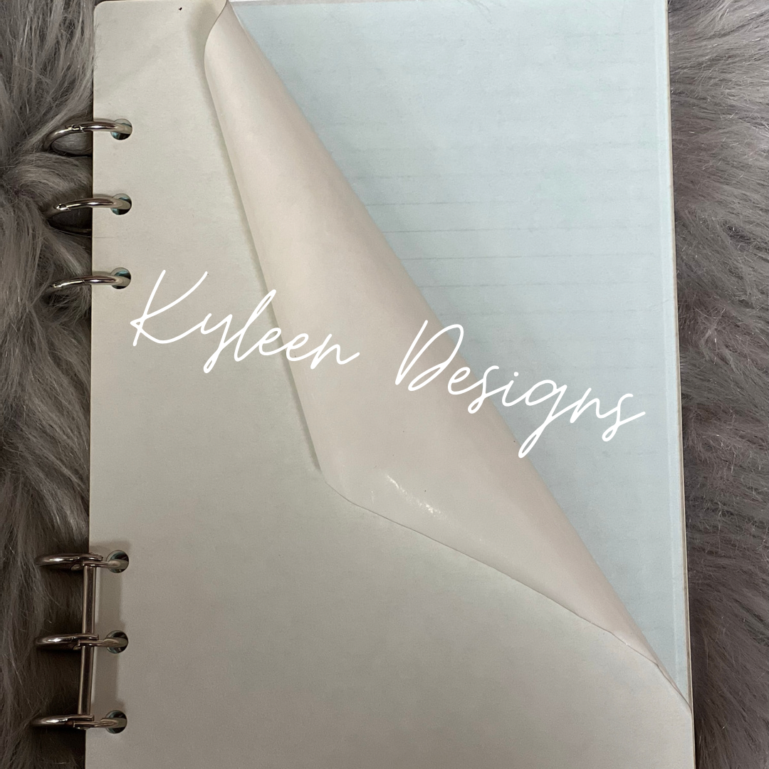 A5 1/8 clear cast acrylic 3 hole notebook cover- Choose options ...